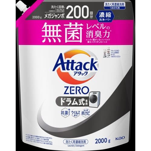 Amazon | 花王 アタックZERO ドラム式専用 詰替 2000g | 花王(Kao) | 液体洗剤