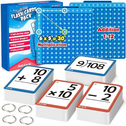 Amazon.com : JoyCat Flash Cards for Kids Ages 4-8, Math Flash Cards ...