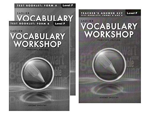 Vocabulary Workshop Test Booklet Form A,B Enriched Edition with Teacher ...