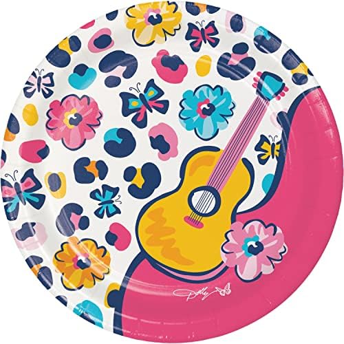 Amazon.com: Dolly Parton There'll Always Be Music Paper Plates, 24 ct ...