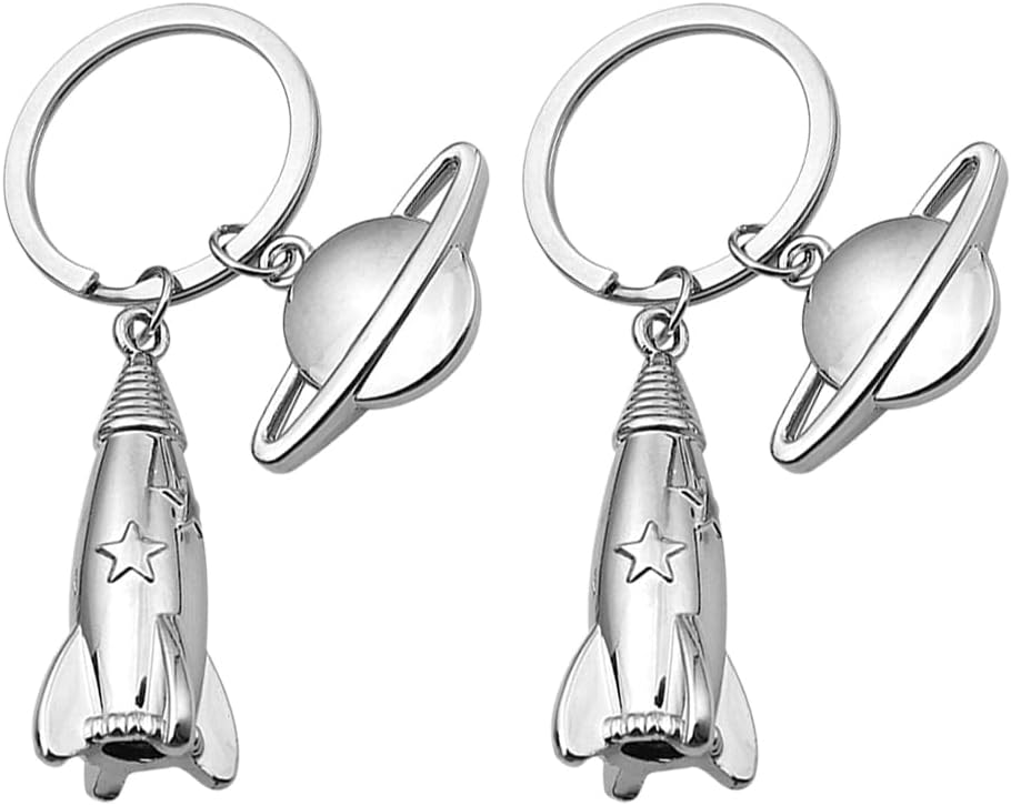Amazon.com: Astronaut Keychain Rocket Spaceship Key Chain Spacemen ...