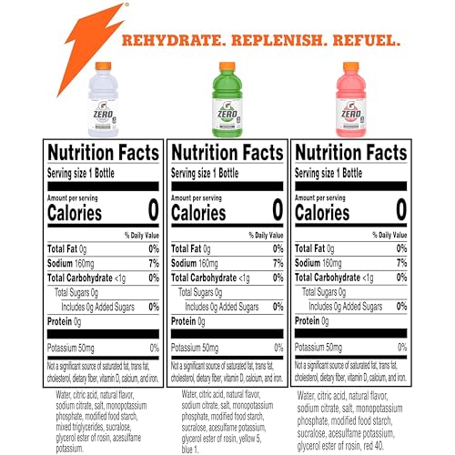 Snapklik.com : Gatorade G Zero Sports Drink, Glacier Cherry, Watermelon ...