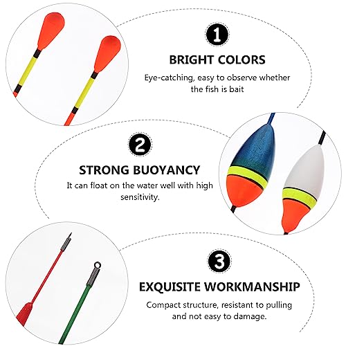 10Pcs Fishing Tackle Floats Colorful Fishing Floats Bobbers Trout Float ...