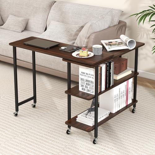Amazon.com: VIVOHOME Sofa Side Table 360° Rotating Mobile End Table ...
