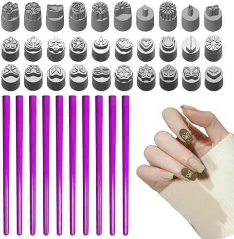 Amazon.com: Flower Nail Stamp Pen Set - 40 Piece Nail Arts Stamp Pen ...
