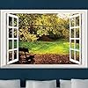 Amazon.com: Home Find Fake Window Wall Decal View a Corner of Garden ...