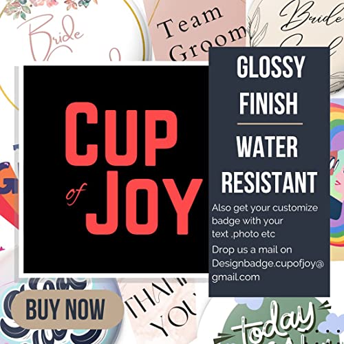 Cup of Joy Employee of the Month Badges With Pin for Boys and Girls Men ...