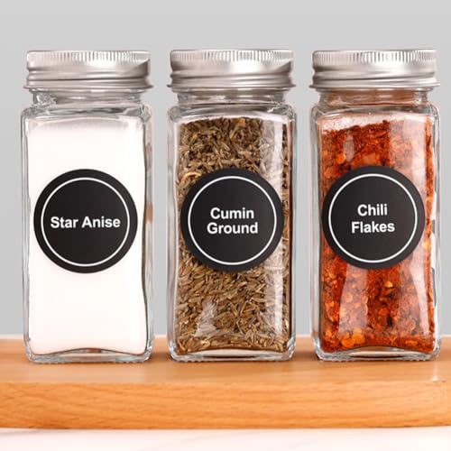 Spice Labels Stickers for Jars – 12 Sheets/432Pcs Spice Jar Labels Pre ...