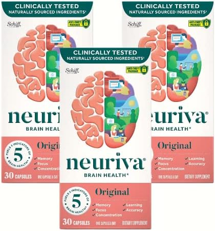 Amazon.com: NEURIVA Original Brain Performance (30 Count), Brain ...