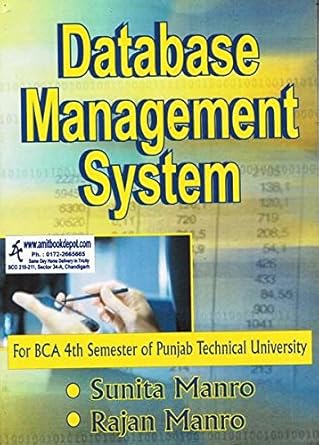 Database Management System BCA 4th Sem. PTU: Manro Sunita, Manro Rajan ...