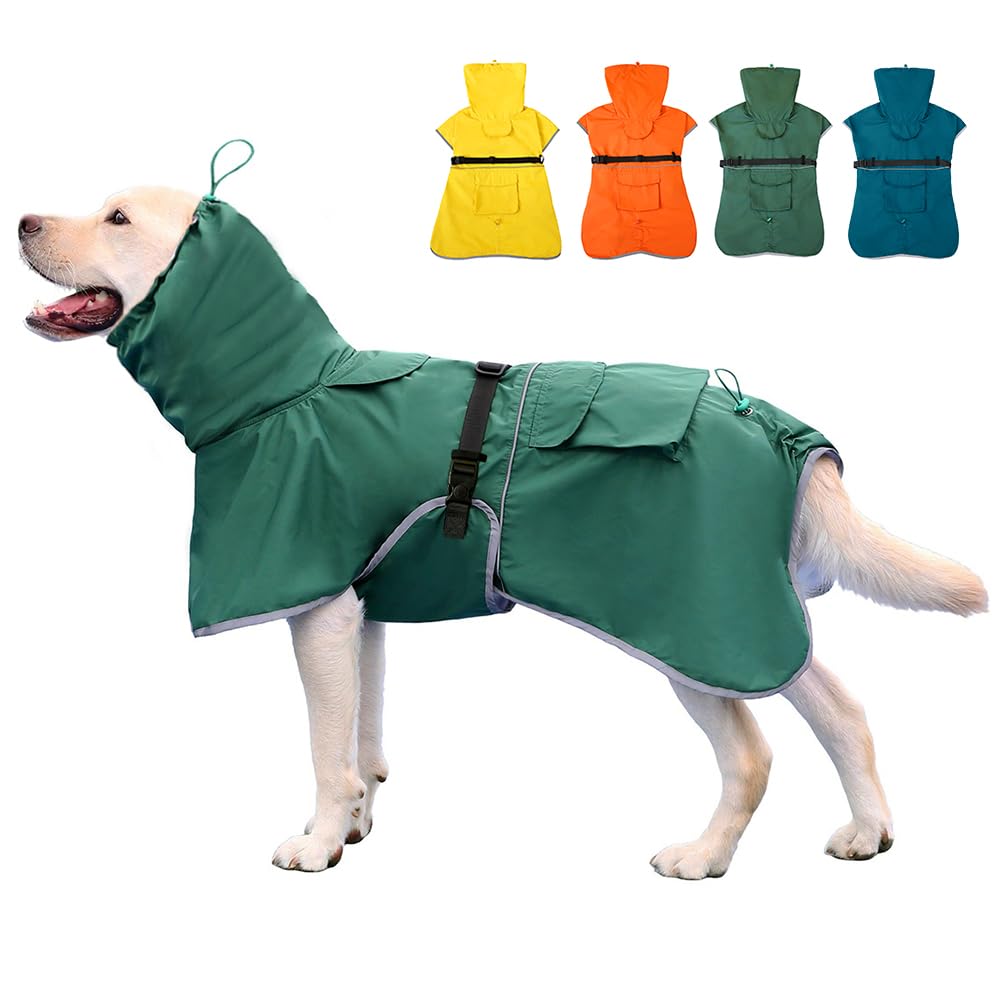 Amazon.com : KOOGAL Reflective Dog Raincoat Waterproof Adjustable Dog ...