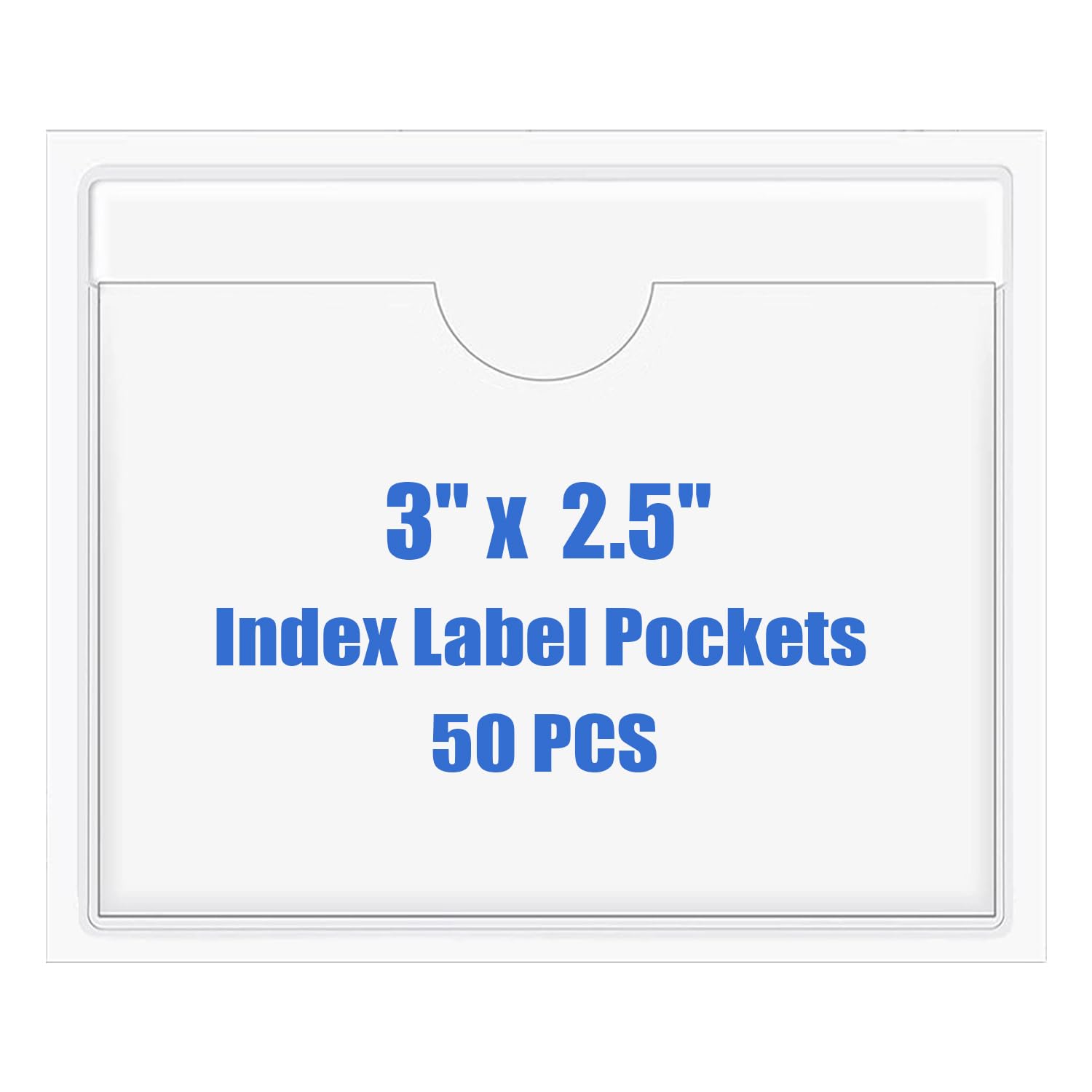 Amazon.com : Origin-Joy 50 PCS Self-Adhesive Index Label Pockets, Clear ...