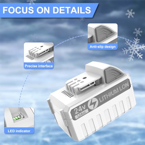Snapklik.com : 24V Li-ion Battery 60Ah Replacement For Snow Joe + Sun ...