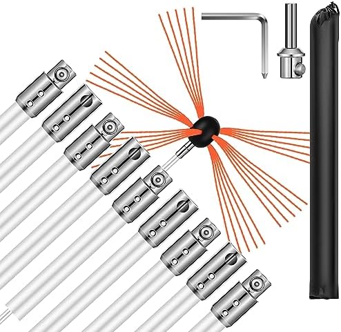 Amazon.com: VIVOHOME 30 FT Chimney Sweep Cleaning Brush Tool Kit Rotary ...
