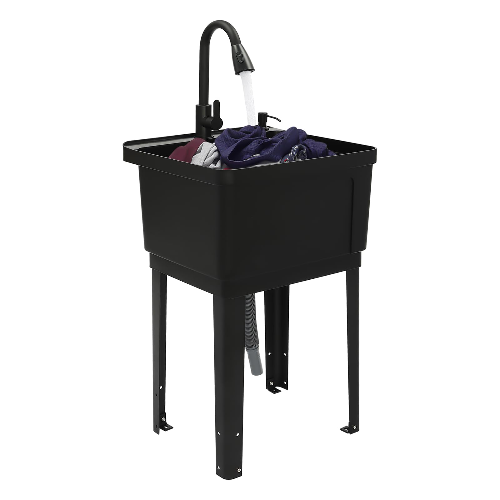 Commercial Utility Sink Extra-Deep Utility Laundry Sink With 360 ...