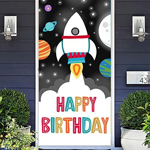 Amazon.com: Outer Space Happy Birthday Banner Outer Space Birthday ...