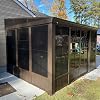 Amazon.com : Domi 10x12FT Wall Mounted Sunroom, Against Wall Solarium ...