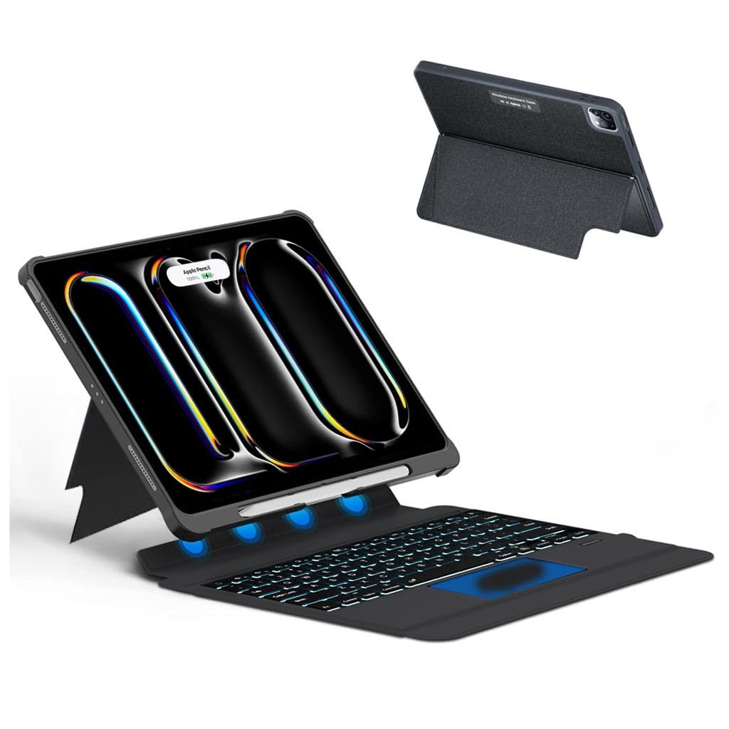iPad Pro 13 inch Keyboard Case Folio Cover for M4 2024 (A2925, A2926 ...