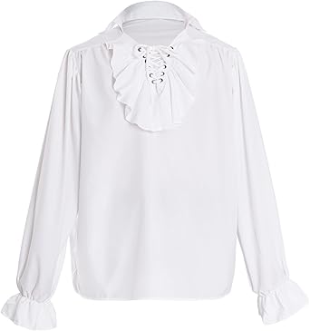 Amazon.com: baotongle Mens Pirate Shirt Victorian Renaissance Shirt ...