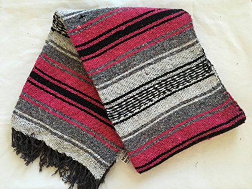 MEXIMART's® Authentic Mexican Falsa Blanket Hand Woven (Pink) | Amazon ...