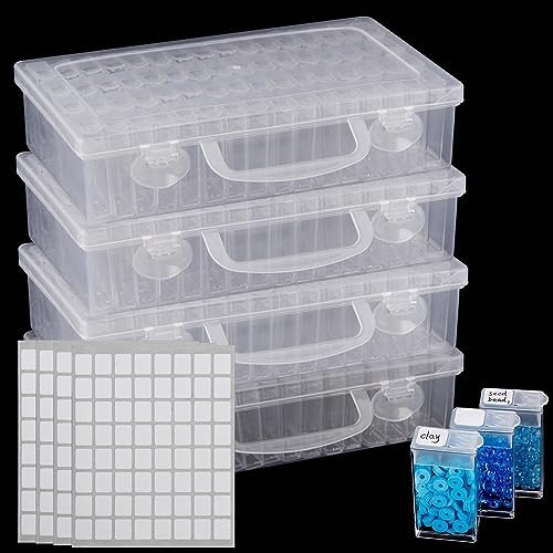 Amazon.com: MUKLEI 4 Pack 64 Grids Diamond Art Storage, Diamond Art ...
