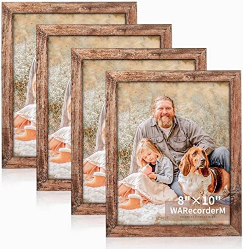 Amazon.com - iRahmen Picture Frame Rustic Brown Set of 8,Four 8x10,Four ...