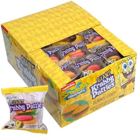 Amazon.com : Krabby Patties Gummy Candy - 1 LB 15.75 OZ Bag - SpongeBob ...