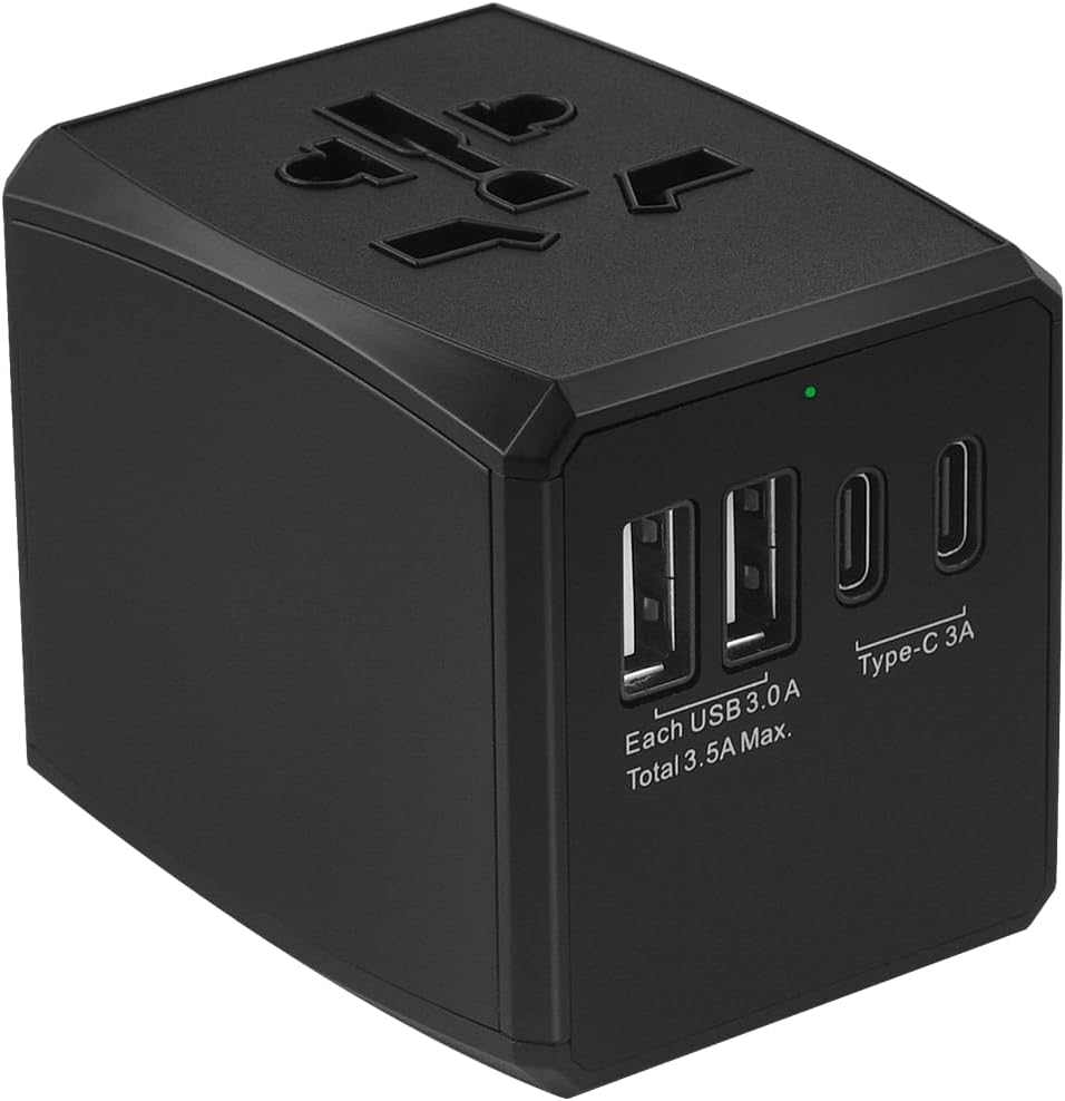 Amazon.com: URJD Universal Travel Adapter with 5 USB Ports (3 USB C ...