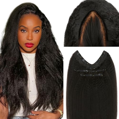 Amazon.com : Lashey V Shape Invisible Clip in & Lace Clip in Hair ...