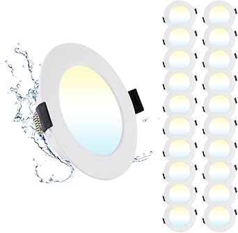 Grebeam 20 Pack LED Recessed Downlights, 5W, IP44 Bathroom & Kitchen ...