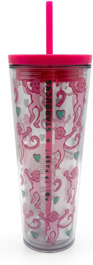 Amazon.com: Starbucks x Roller Rabbit Acrylic Cold Cup 24 oz Lovely ...