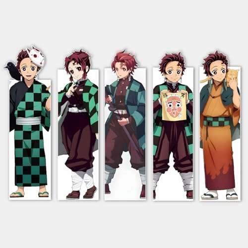 ISEE 360 Set of 5 Demonn Slayers Bookmark for Kids | Bookmark Return ...