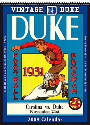 Duke Blue Devils 2009 Vintage Football Program Calendar: Asgard Press ...