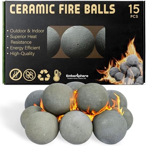 Amazon.com: EmberSphere Ceramic Fire Balls Set of 15 – 3" Spheres for ...