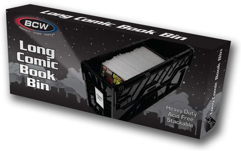 BCW Long Comic Book Bin, Black - Holds 300 Standard Comic Books | Acid ...