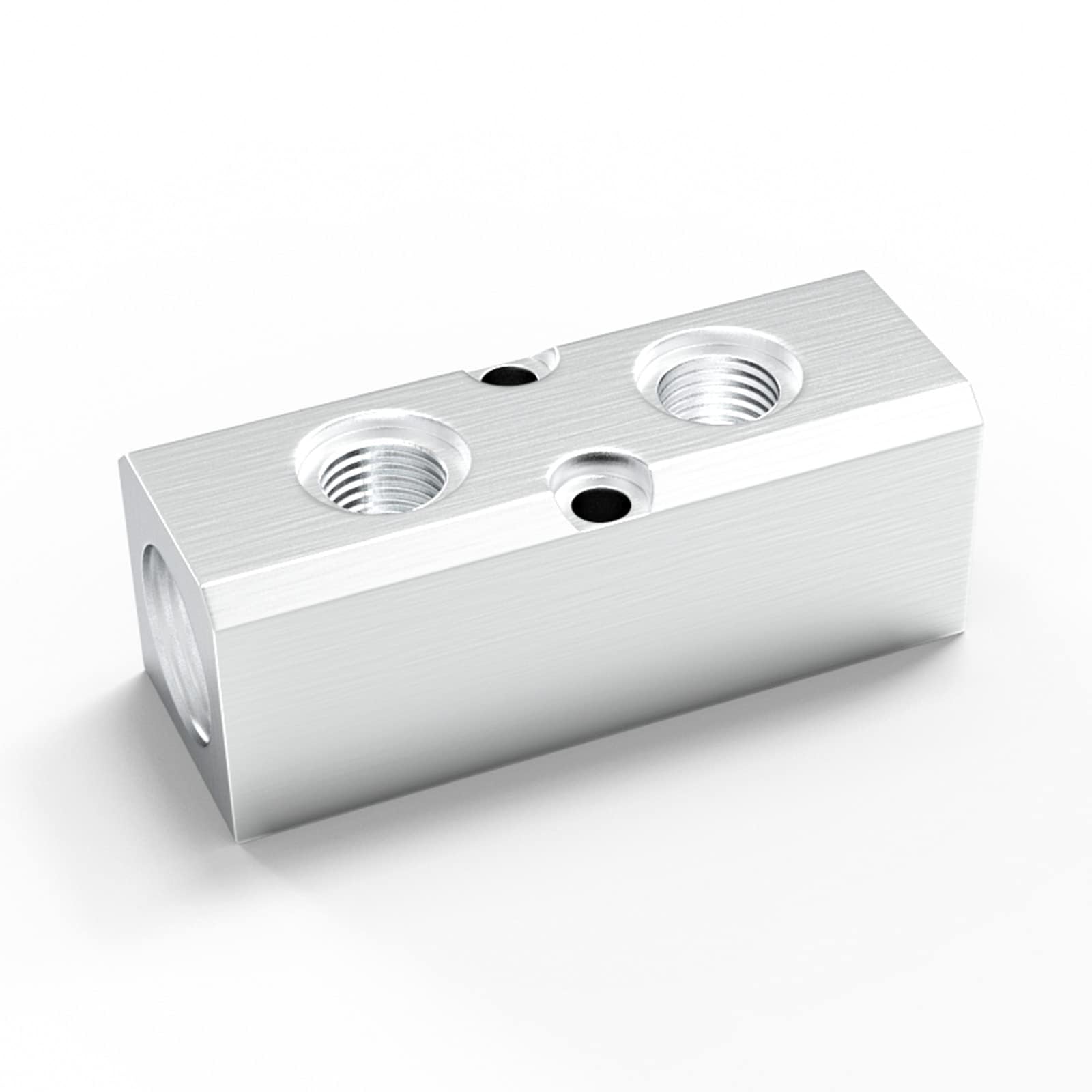 Snapklik.com : Aluminum Air Manifold 2 Way 4 Port Pneumatic Air ...
