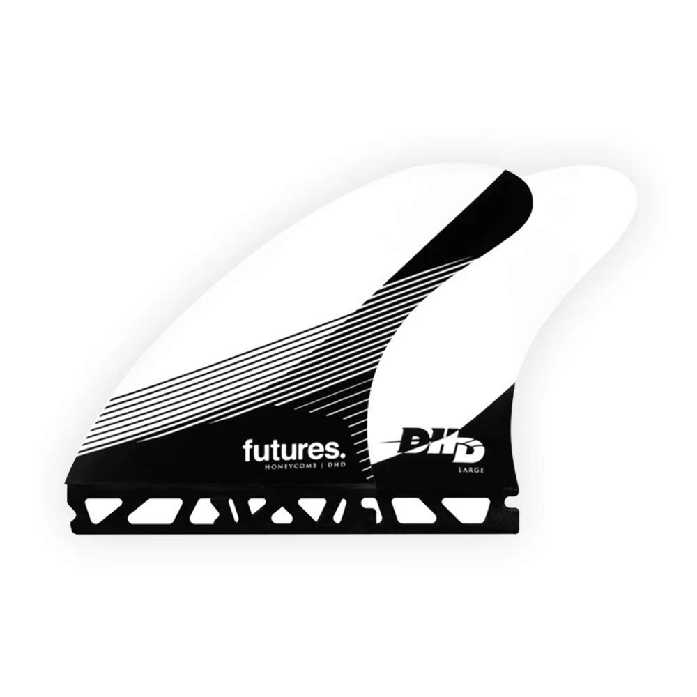 Amazon.com : Future Fins DHD Honeycomb Large Tri Fin Set - Black/White ...