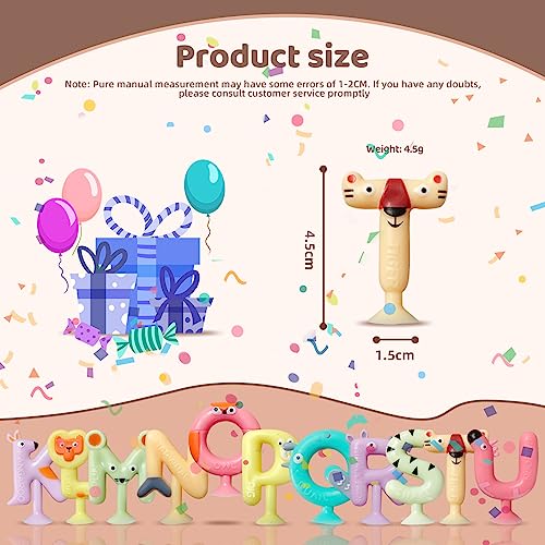 Snapklik.com : Suction Cup Letters Toys, Cute Animal Alphabet ABC ...