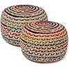 Amazon.com: REDEARTH · Round Pouf Ottoman - Braided Boho Poof Home ...