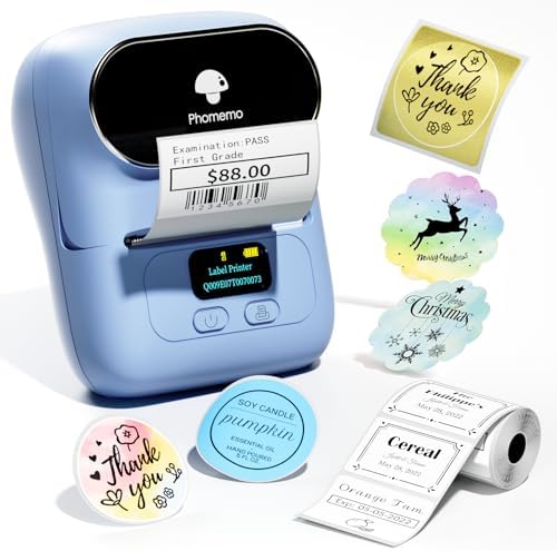 Phomemo M110 Label Printer – Bluetooth Label Printer Portable Thermal ...