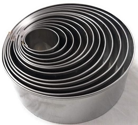 Buy Stainless Steel Round Cookie Biscuit Cutter - Set of 12 Different ...