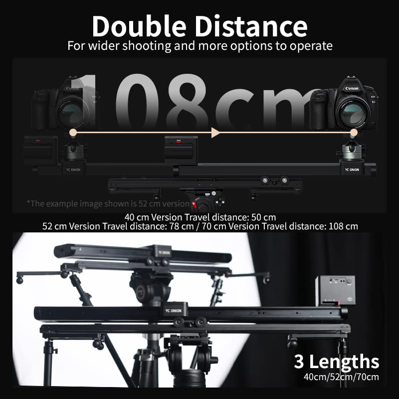 YC Onion Mini Camera Slider Chocolate Pro Cheese Motorized Slider 52cm ...