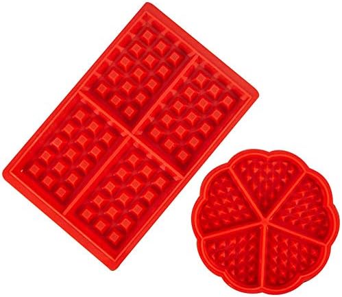 Amazon.com: JKLcom Waffle Mold Silicone Waffle Mold 4 Cavities Waffle ...