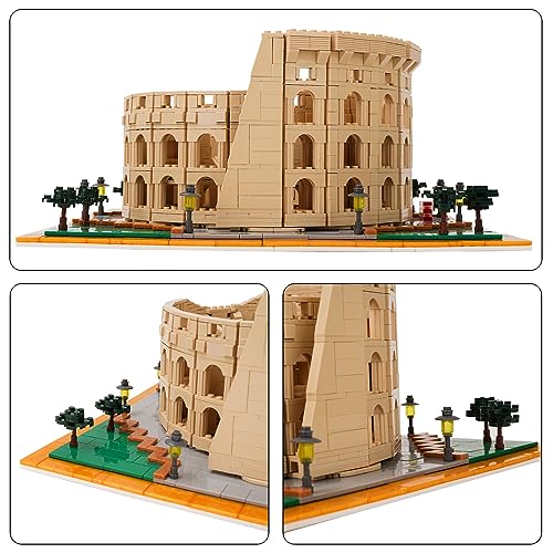 LULUFUN Building Block Set, Roman Colosseum Architecture Model Blocks ...