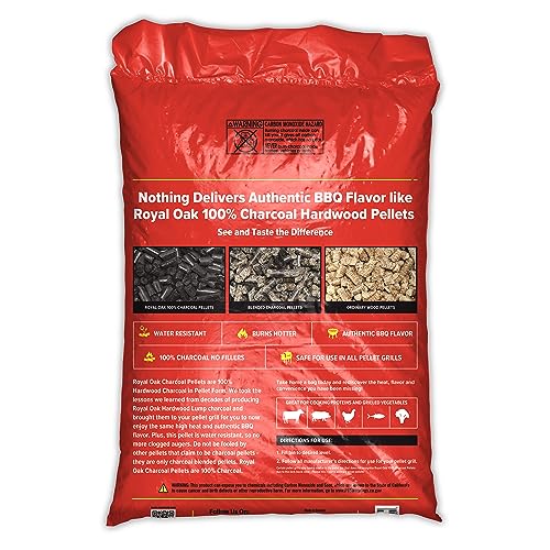 Royal Oak 100 Percent Charcoal Hardwood Pellets for Real BBQ Flavor ...