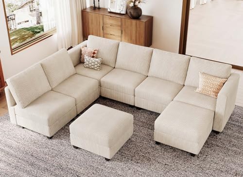 Amazon.com: GlimBiz Oversized 9 Seat Modular Convertible Sectional Sofa ...