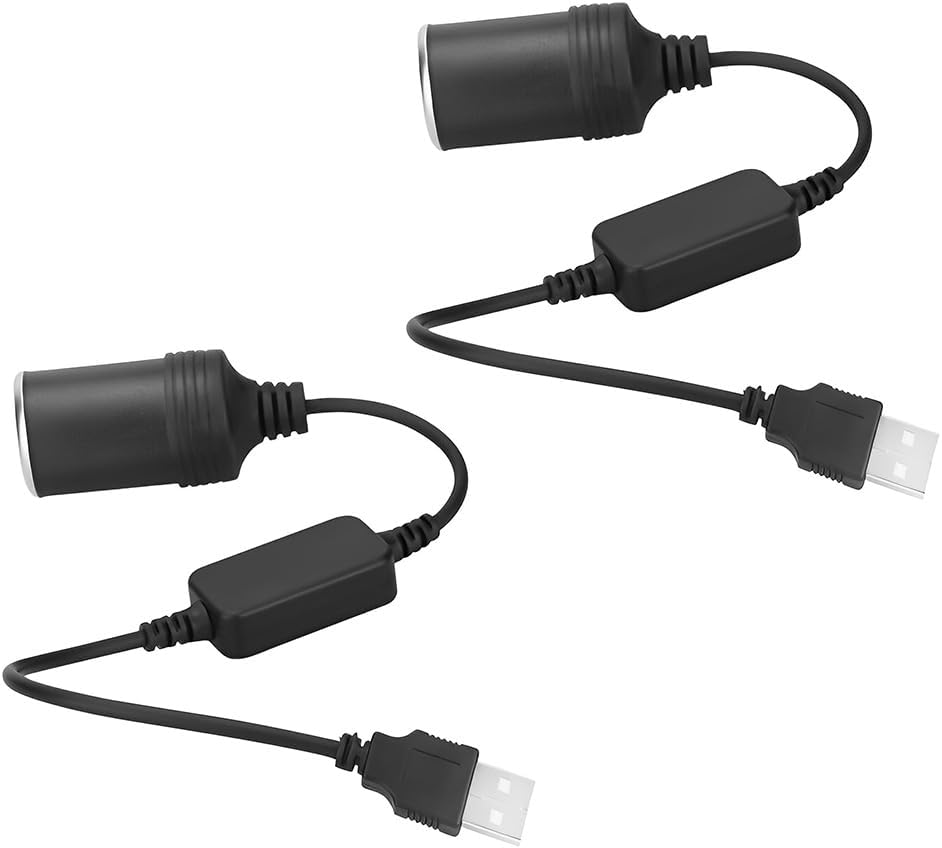 Amazon.com: USB to Cigarette Lighter Adapter 12V, USB C Male to 12 Volt ...