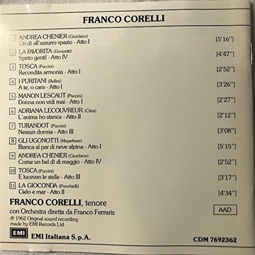 Franco Corelli, Giordano, Donizetti, Puccini, Bellini - Franco Corelli ...