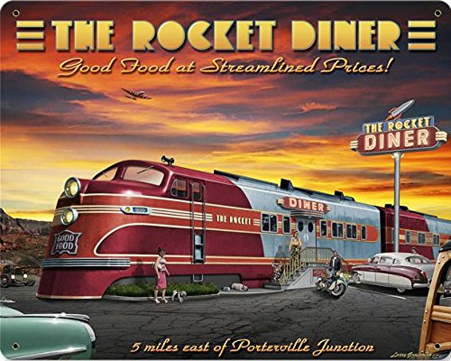 Amazon.com: Rocket Diner Train Themed Restaurant Larry Grossman Metal ...