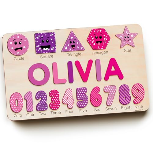 Amazon.com: Zuzu Puzzle Custom Baby Name Puzzle, Toddler Educational ...